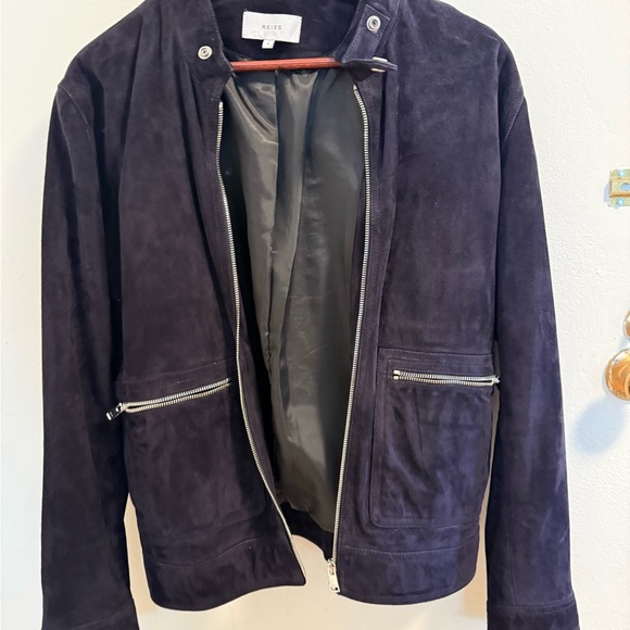 Reiss | Jackets & Coats | Reiss Mens Deep Purple Suede Jacket | Poshmark